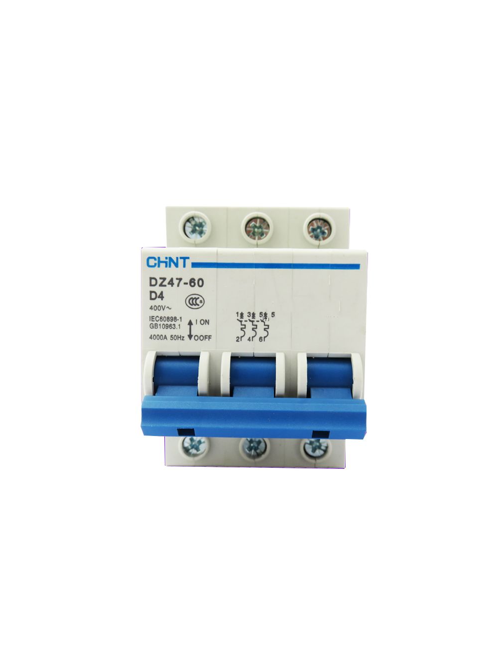 New In stock, Chint Circuit Breaker DZ47-60 D4 3P - chint circuit-breaker - Okmarts Supply