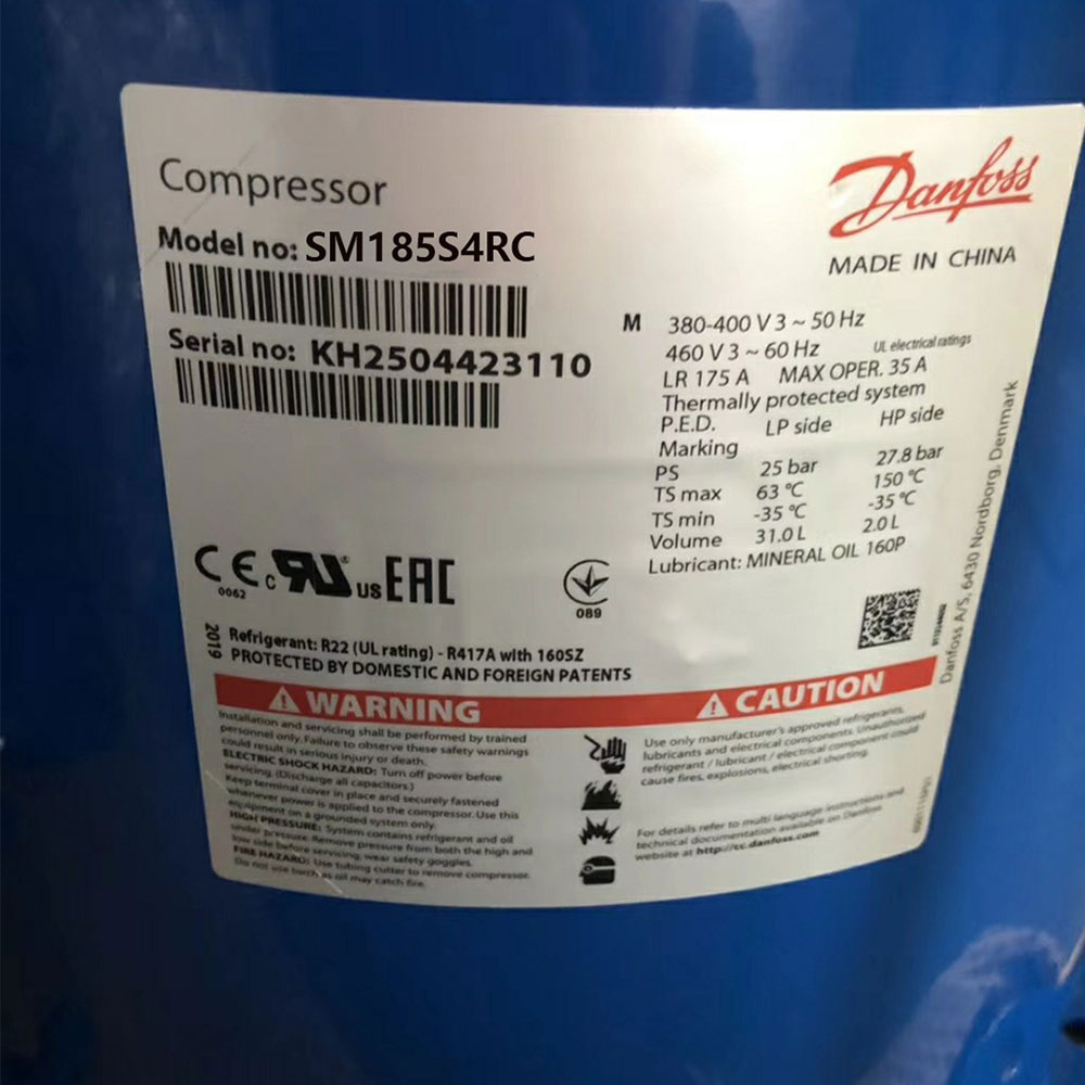 New In stock, Danfoss Compressor SZ100A4PP - Danfoss - Refrigeration ...